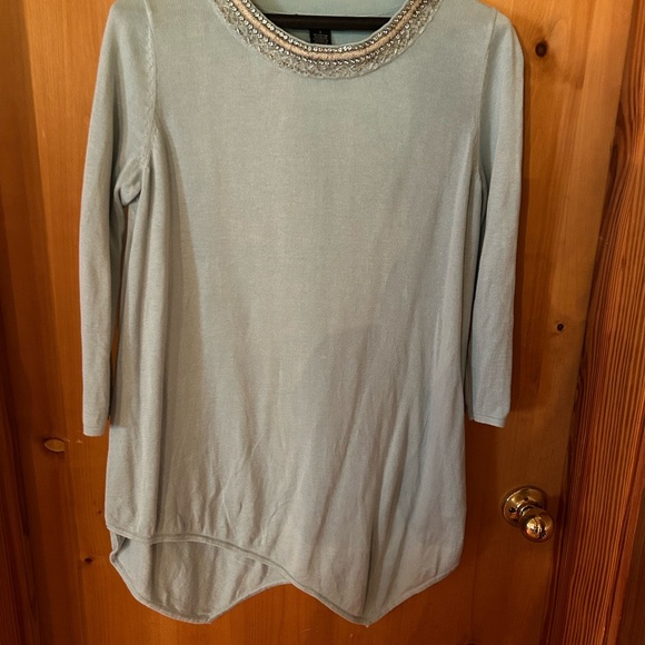 Grace Elements | Tops | Grace Elements Beaded Neck Blouse Soft Mint ...